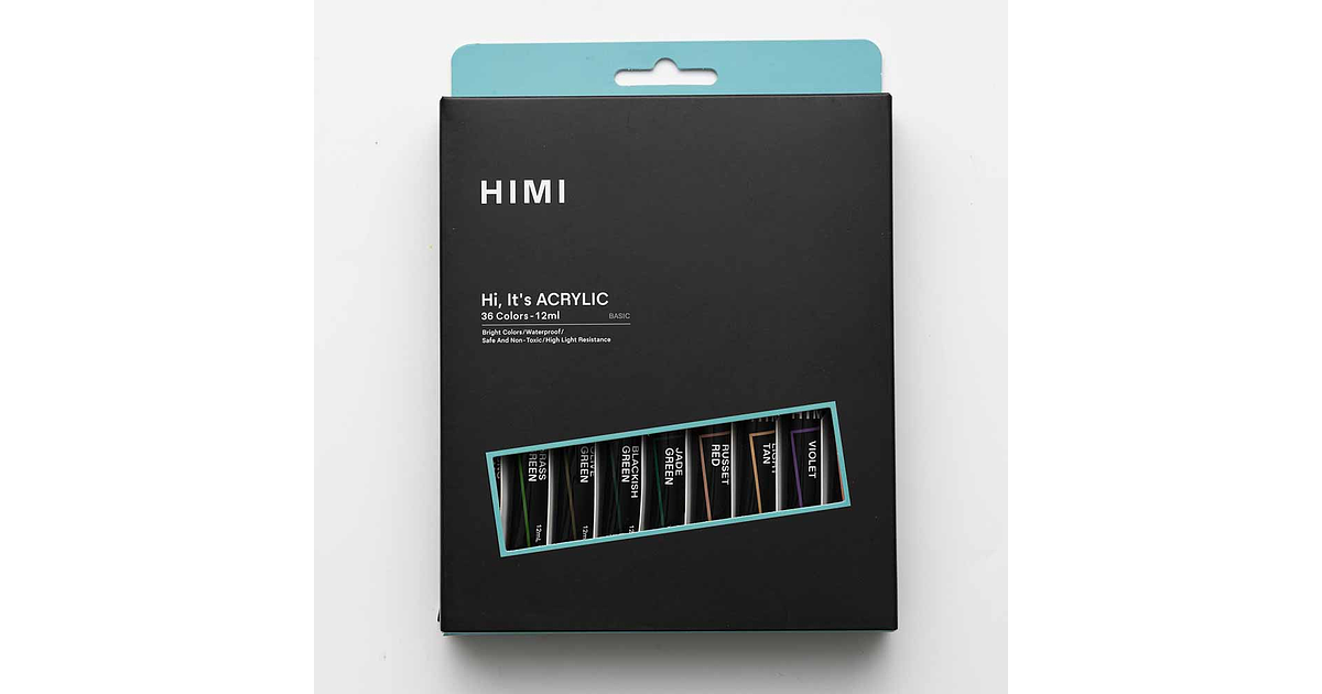 HIMI SET DE TUBO ACRILICO 12 ML - 36 COLORES