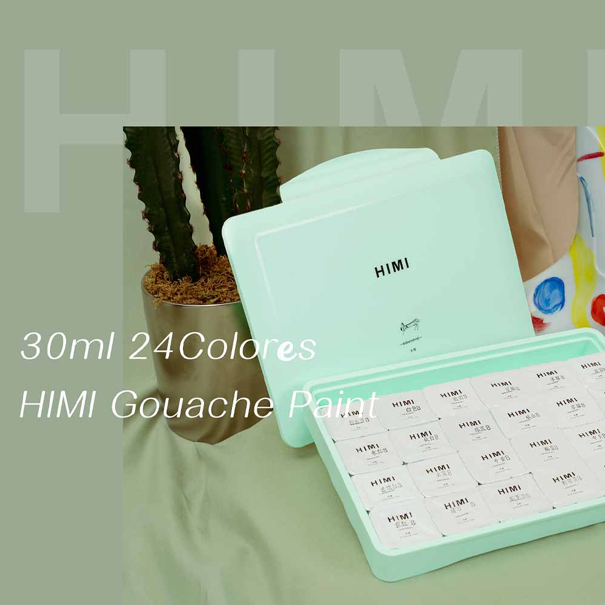 HIMI SET GOUACHE 24 COLORES / 30GR (NO INCLUYE PINCELES) VER