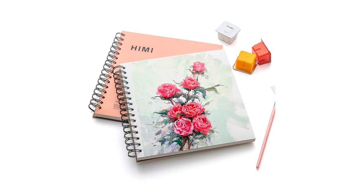 HIMI CUADERNO 8.5IN GOUCHE PAD 21.6*21.6CM-50PCS ROSADO-160G