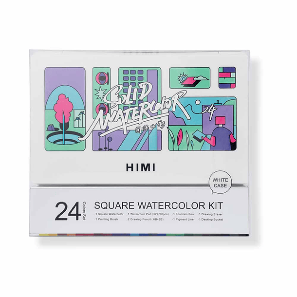 HIMI SET DE ACUARELA 24 COLORES