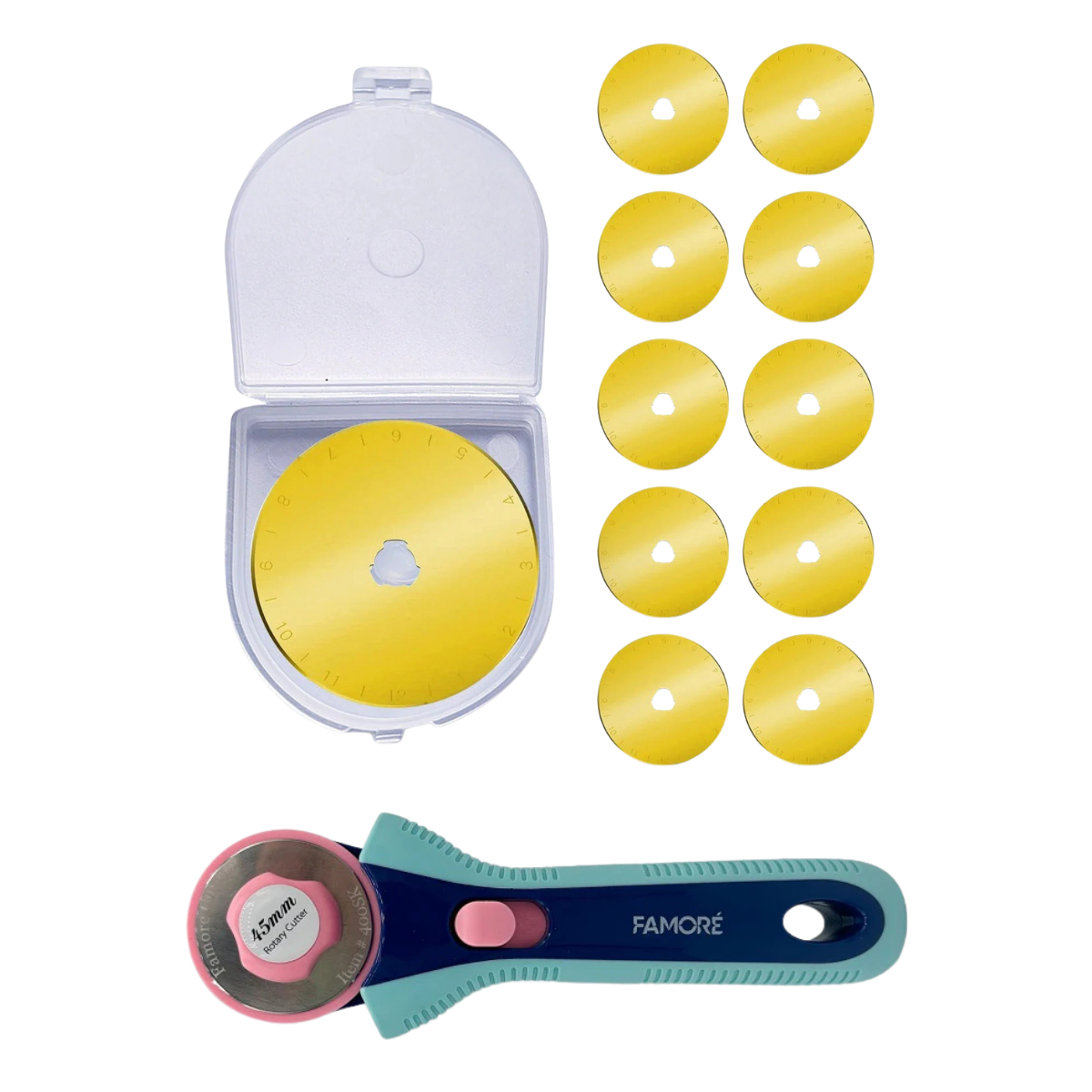 45mm Titanium Coated Rotary Cutter Blades - 10 Blades Pac...