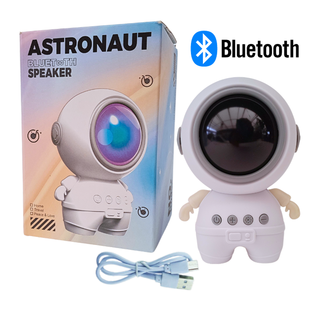 Parlante Recargable Modelo K09 Mini Astronauta Bluetooth y T