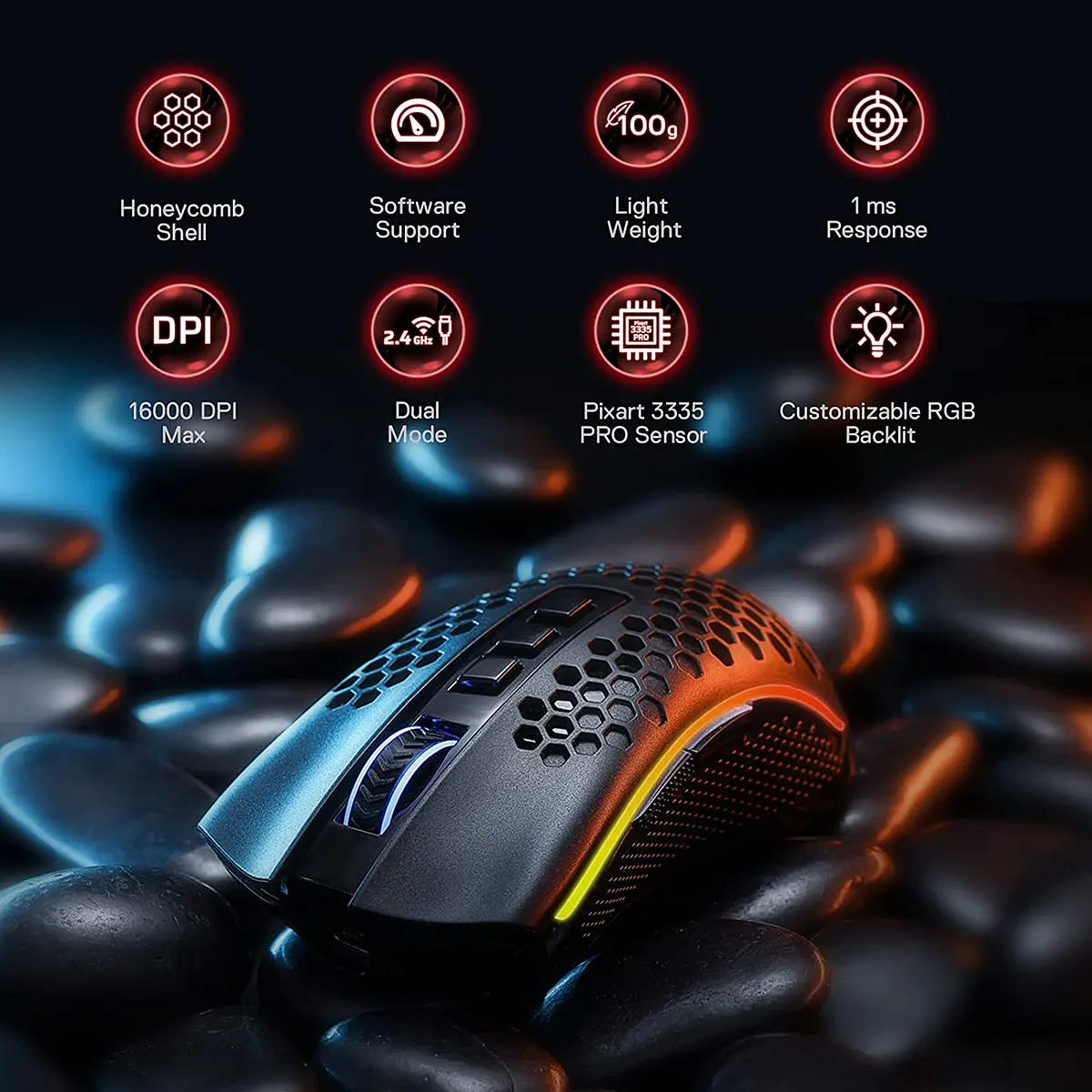 STORM PRO WIRELESS RGB - REDRAGON
