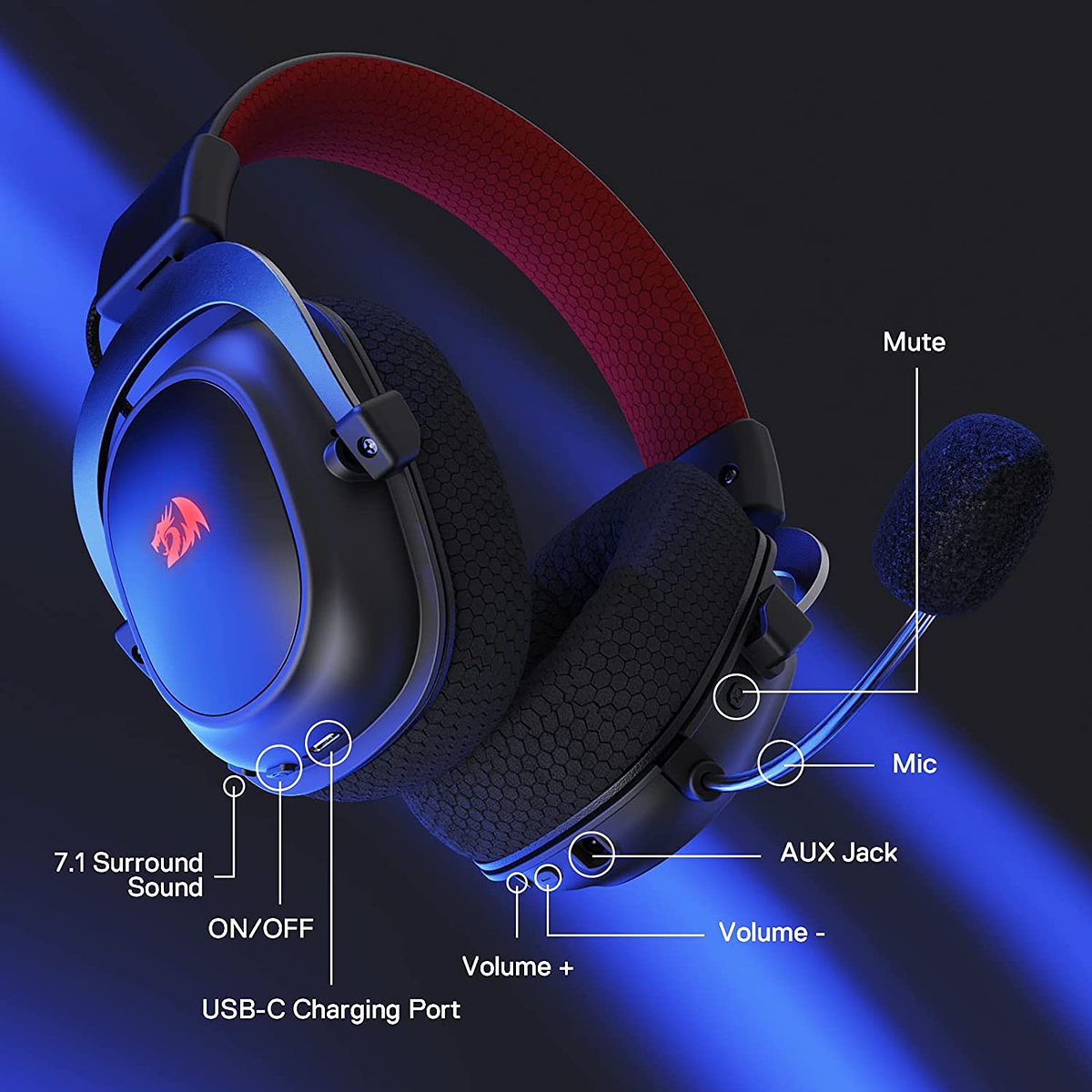 ZEUS PRO RGB INALAMBRICA - REDRAGON