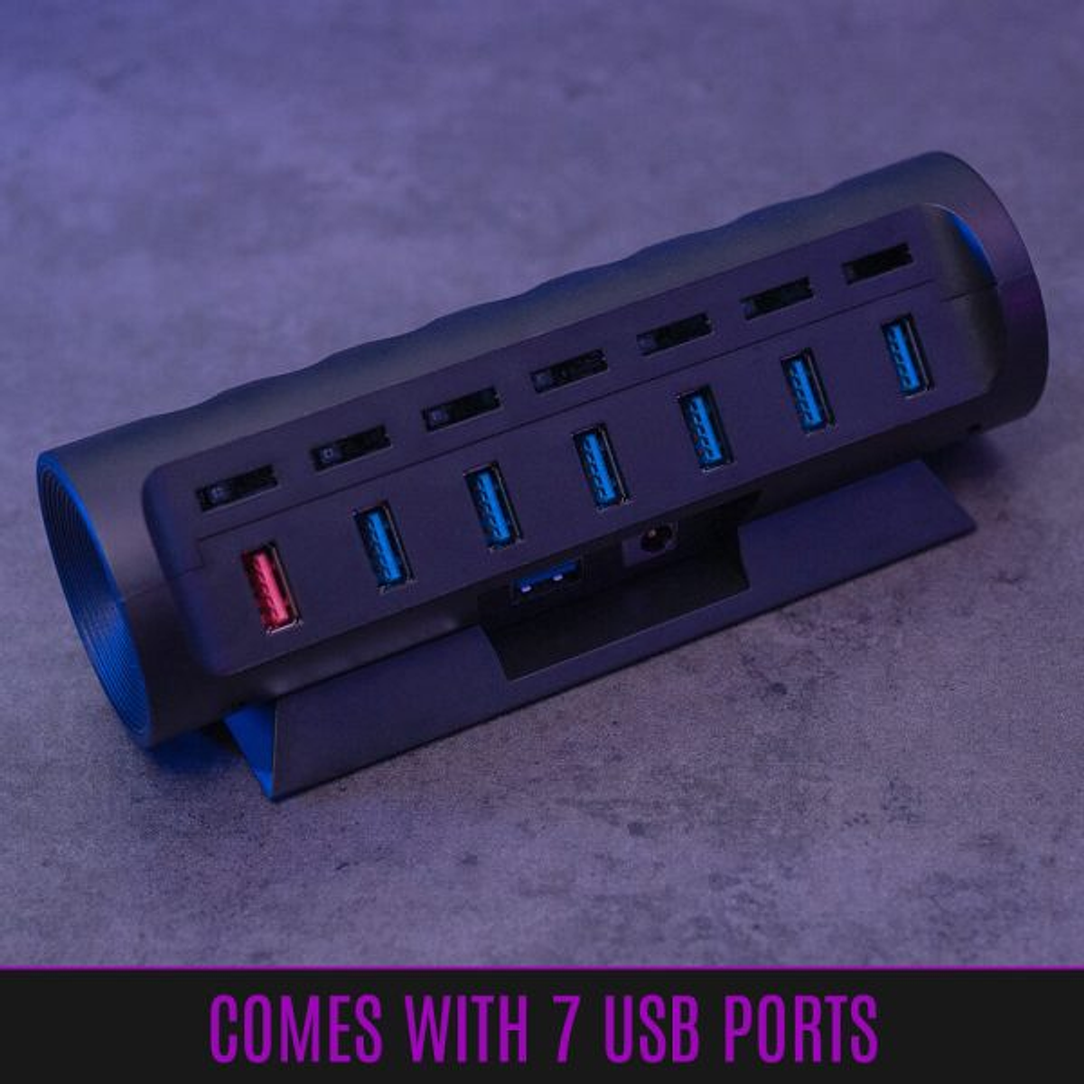 HUB 7 PUERTOS USB RGB - STREAMPLIFY