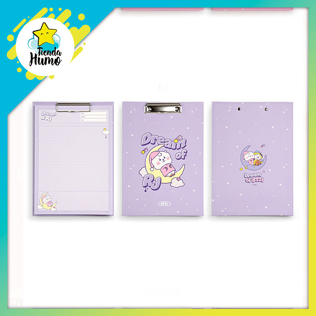CLIPBOARD & NOTEPAD SET A4 DREAM - BT21 X MONOPOLY