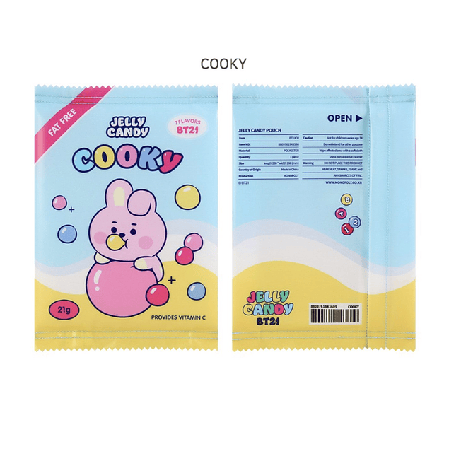 JELLY CANDY POUCH LARGE - BT21 X MONOPOLY