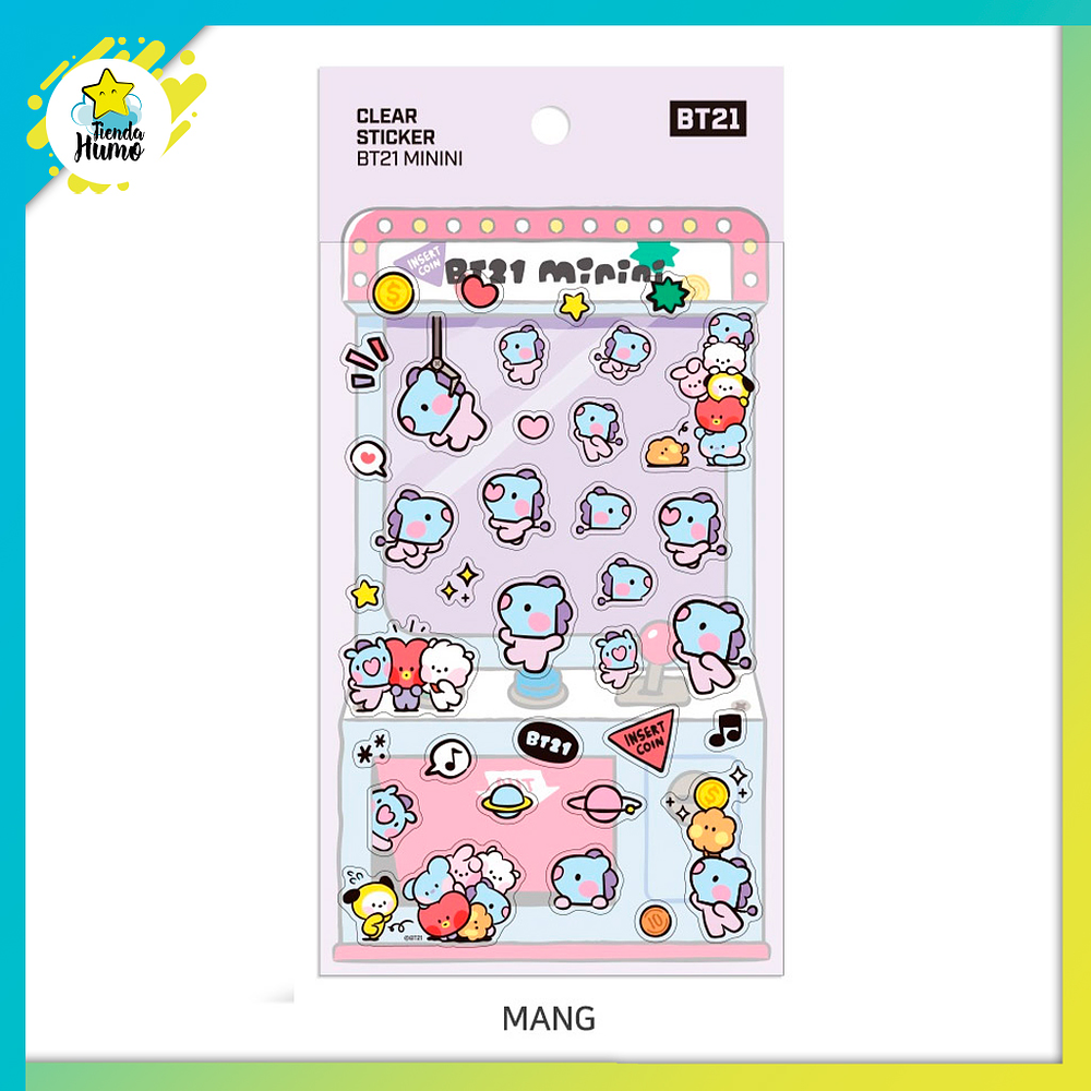 BT21 OFFICIAL - CLEAR STICKER (MININI)