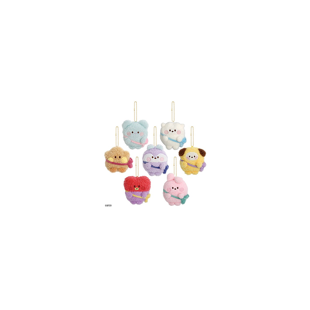 BT21 OFFICIAL - PLUSH KEYRING PONPON-ENJOY (MININI)