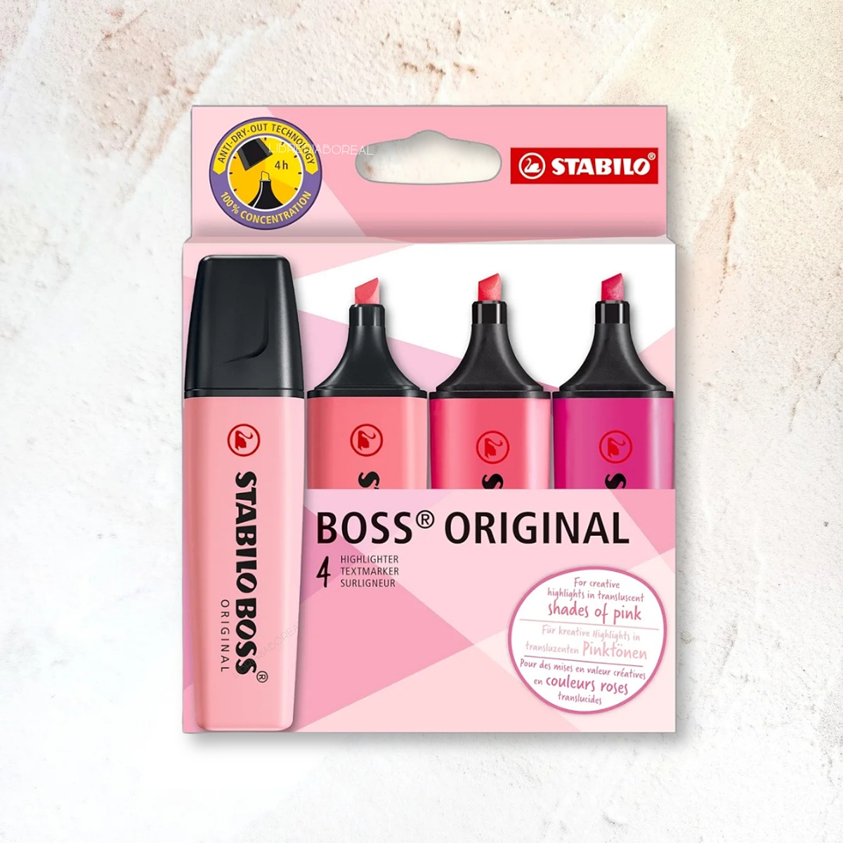 Set 4 Stabilo Boss Shades of Pink