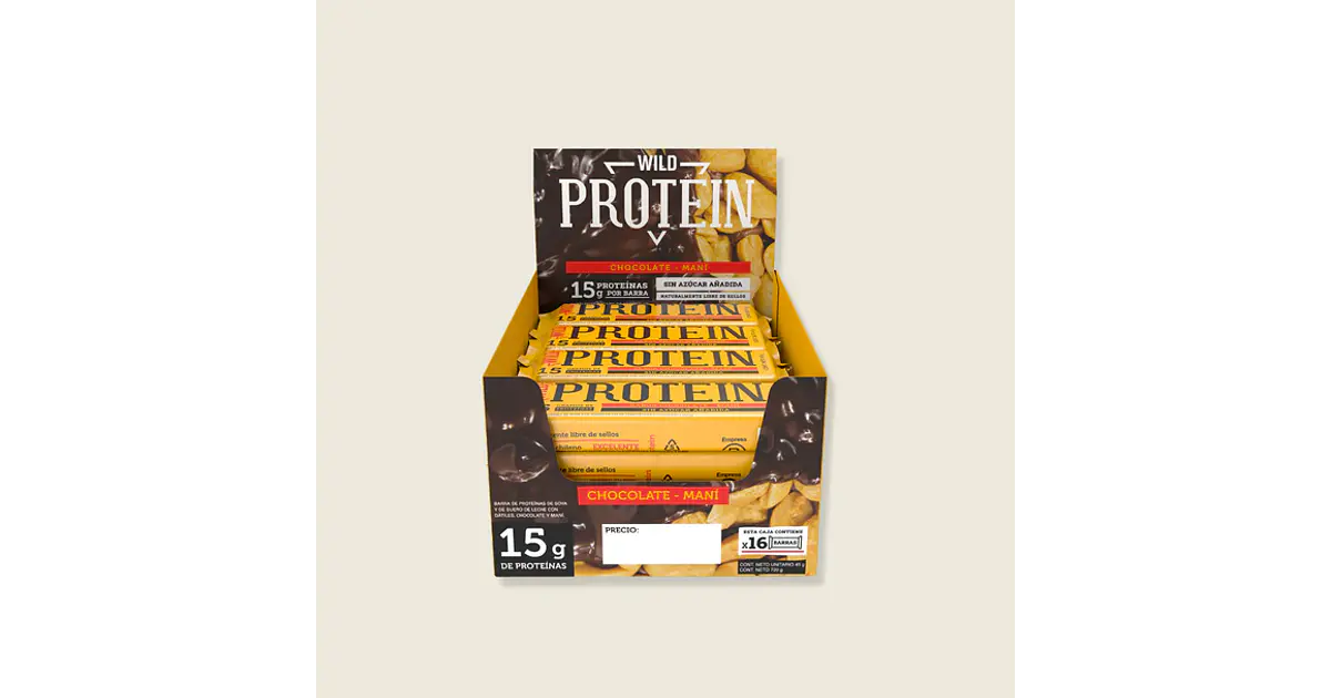 Wild Protein Chocolate Maní 16 unidades