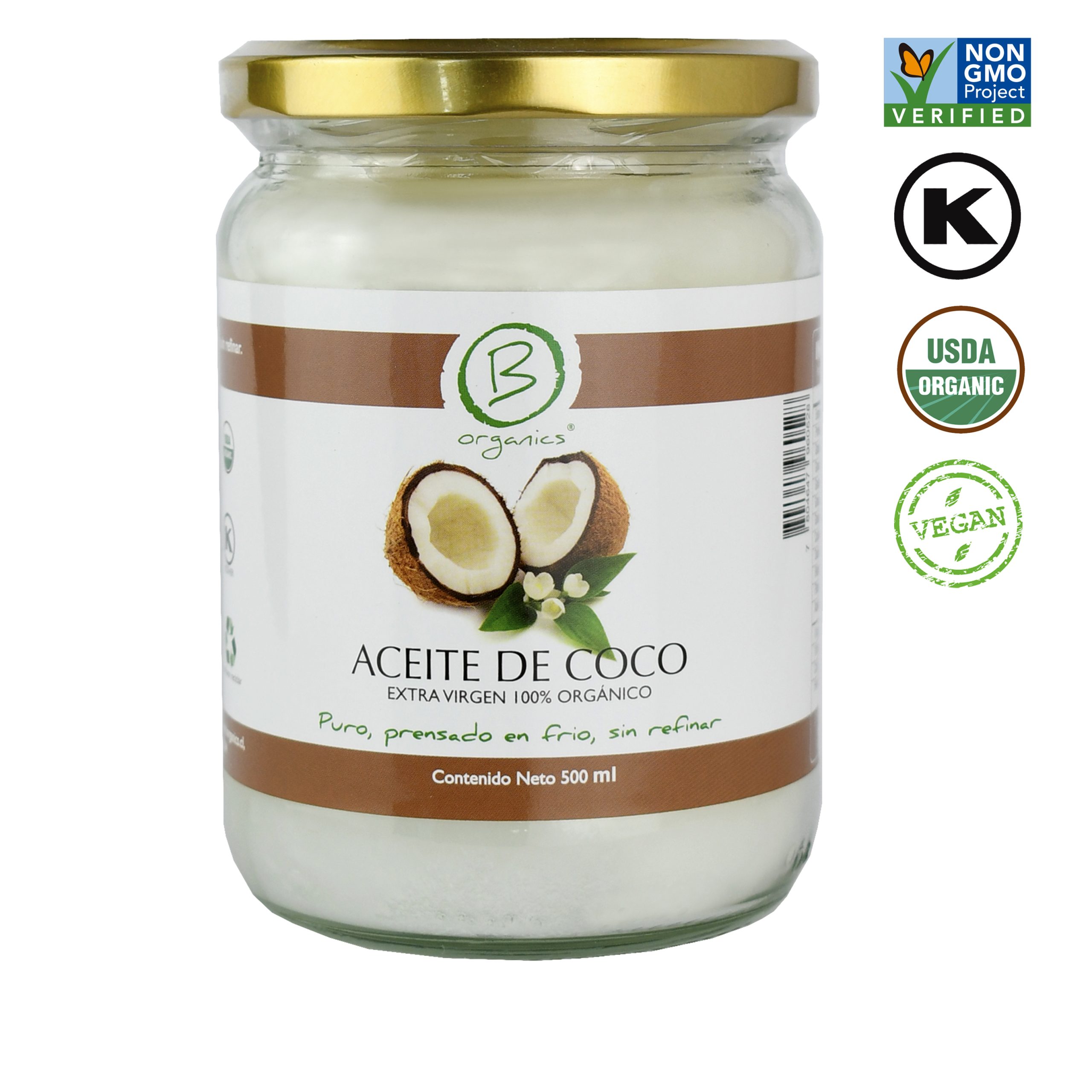 Aceite Extra Virgen de Coco 500 ml B Organics
