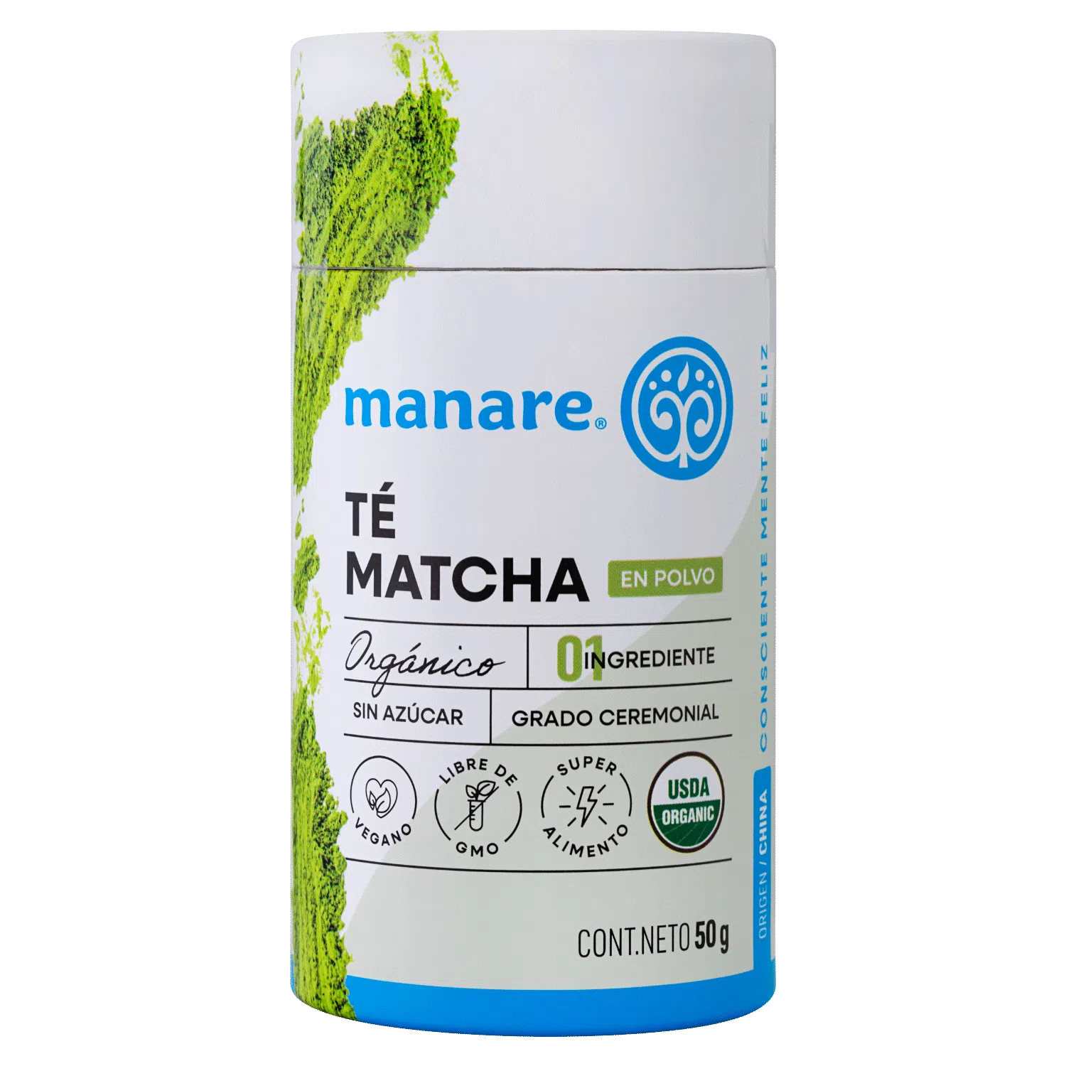 Te Matcha Orgánico en polvo 50g Manare