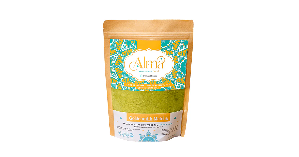Goldenmilk Matcha 180g Leche Dorada Alma Golden Foods