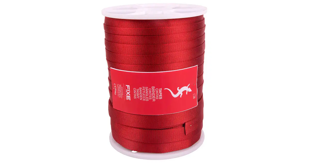 Cinta Plana 25mm roja Fixe | RutaOutdoor.cl