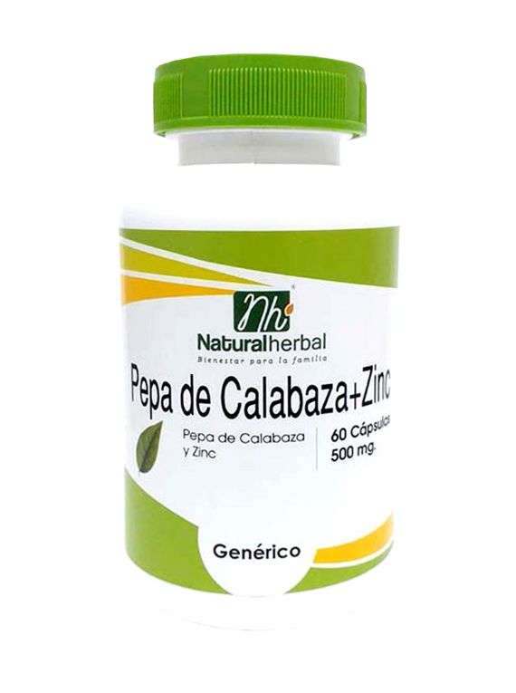 Pepa Calabaza Zinc 500mg 60 Cápsulas | Próstata Inmunidad