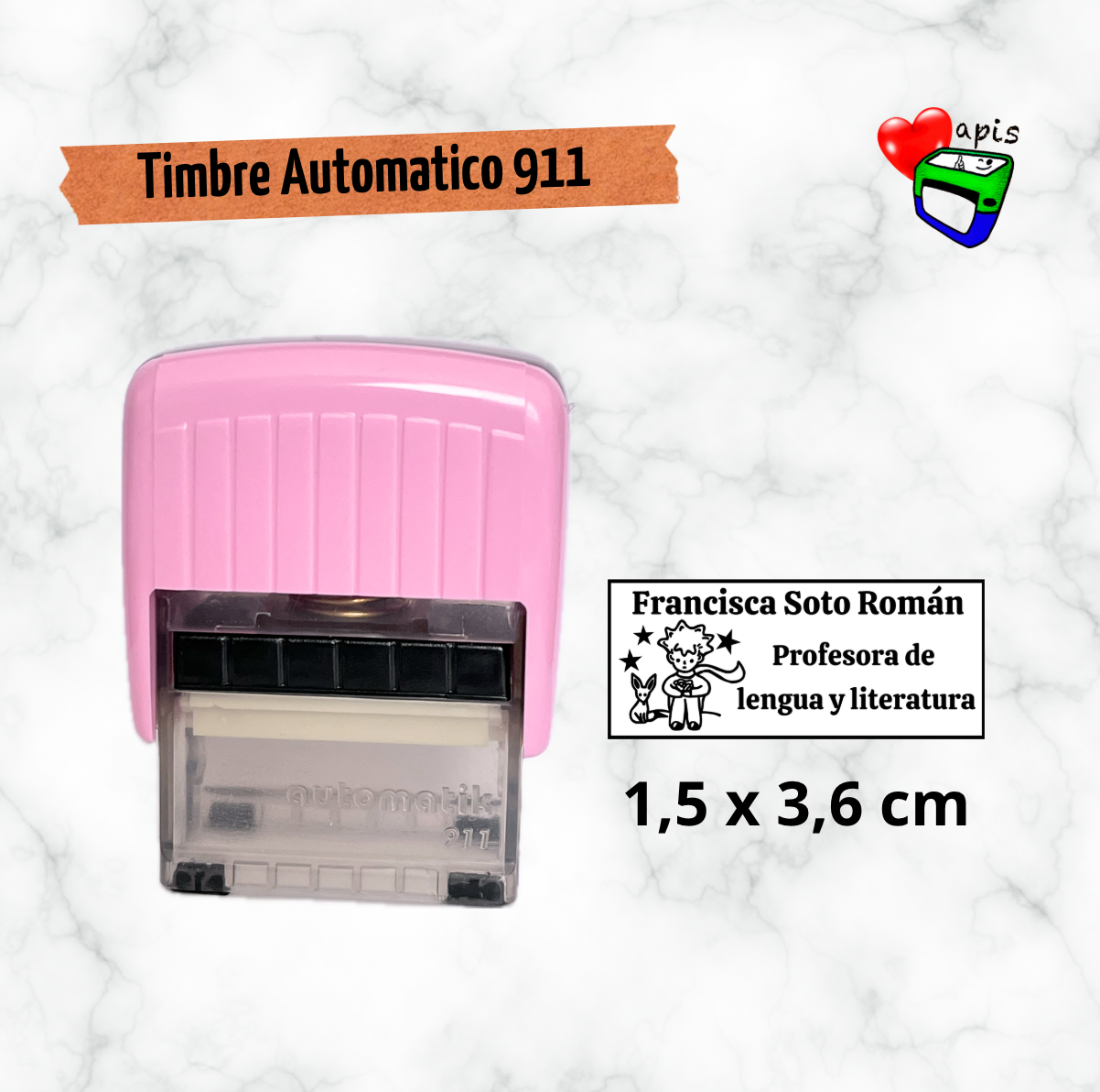 Timbre de escritorio automatic modelo 911 - tinta negra, azu