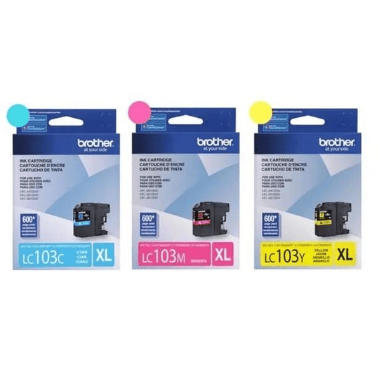 Brother LC-103 XL Pack de 3 Colores | Tinta Original
