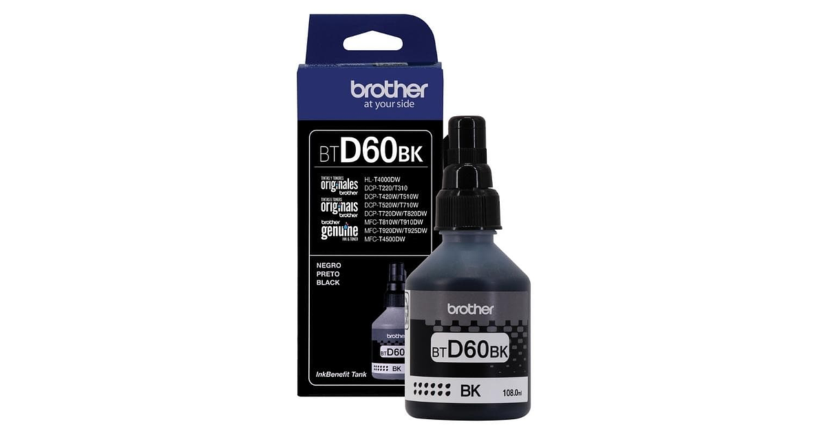 Brother BT-D60 Black | Tinta Original