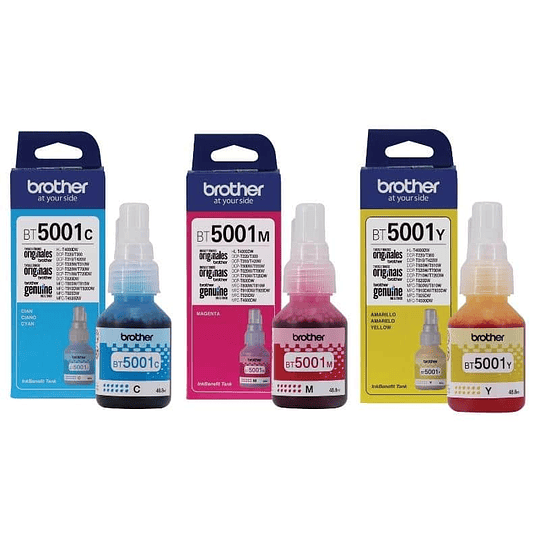 Brother Pack de 3 Colores BT5001 | Tinta Original