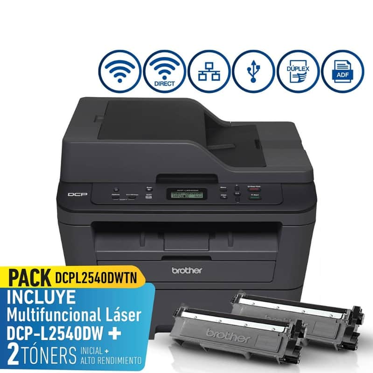 DCP-L2540DW Pack x 2 Toner Brother | Multifuncional Láser...