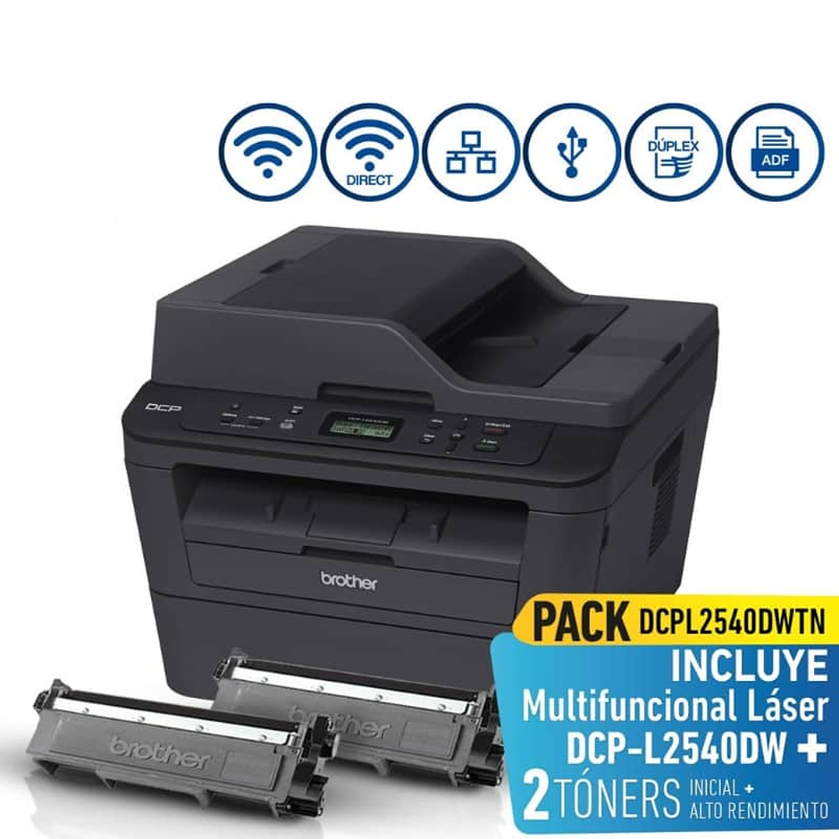 DCP-L2540DW Pack x 2 Toner Brother | Multifuncional Láser...
