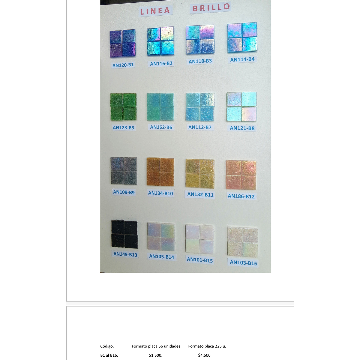 Catalogo línea brillo