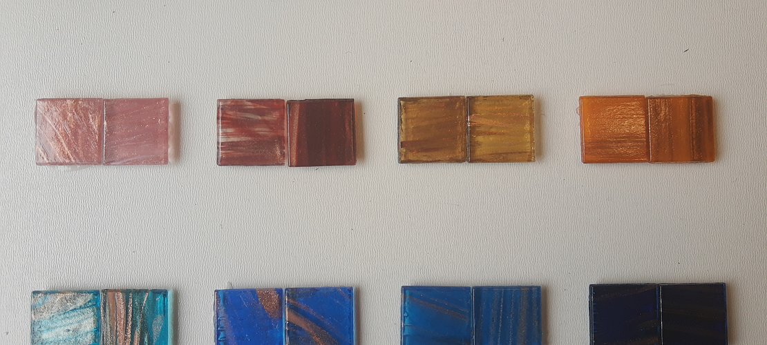 Mosaico linea especial y traslúcida placas 225 unidades