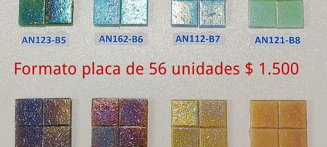 Mosaico línea brillo placa 225 unidades