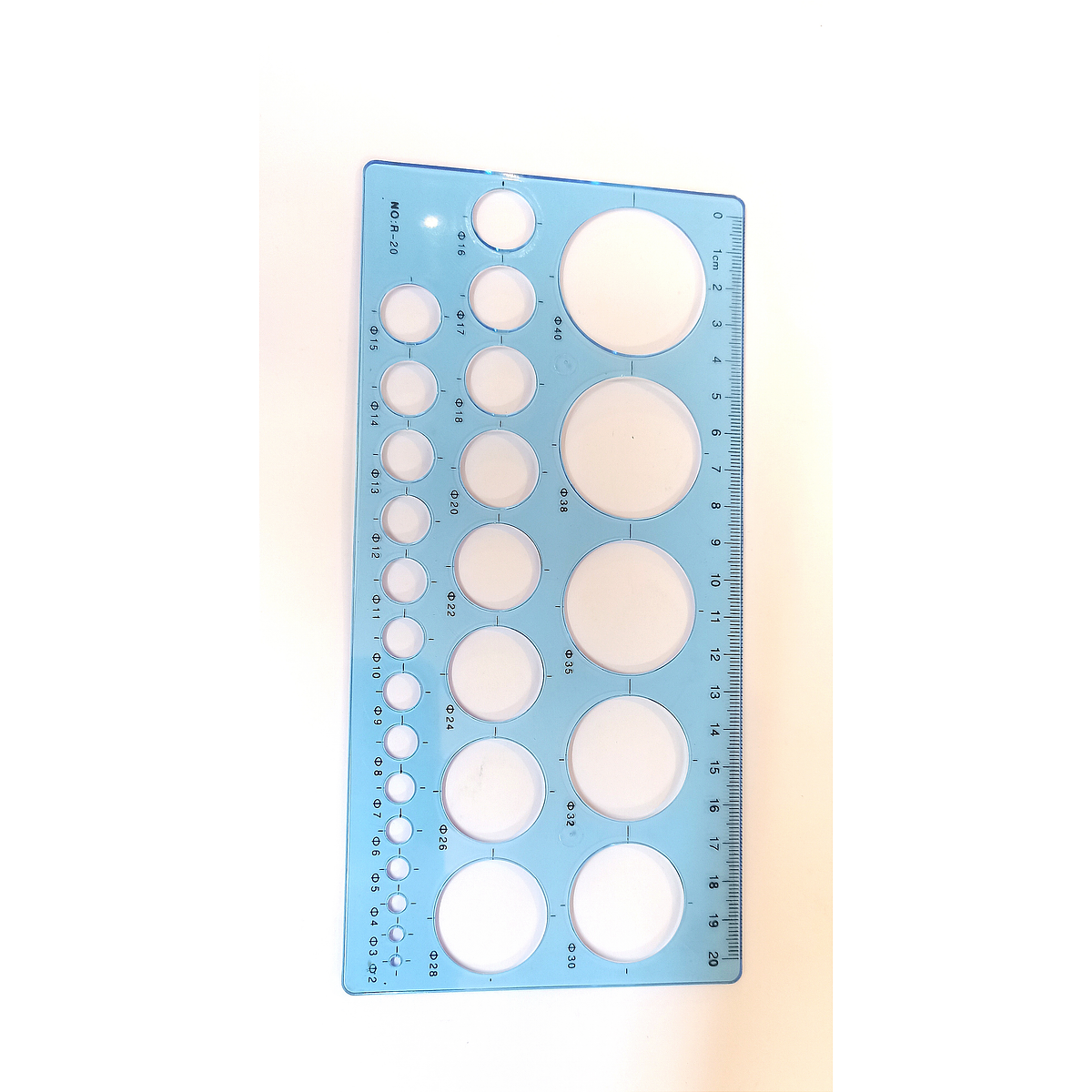 Regla de circulos 20 cm