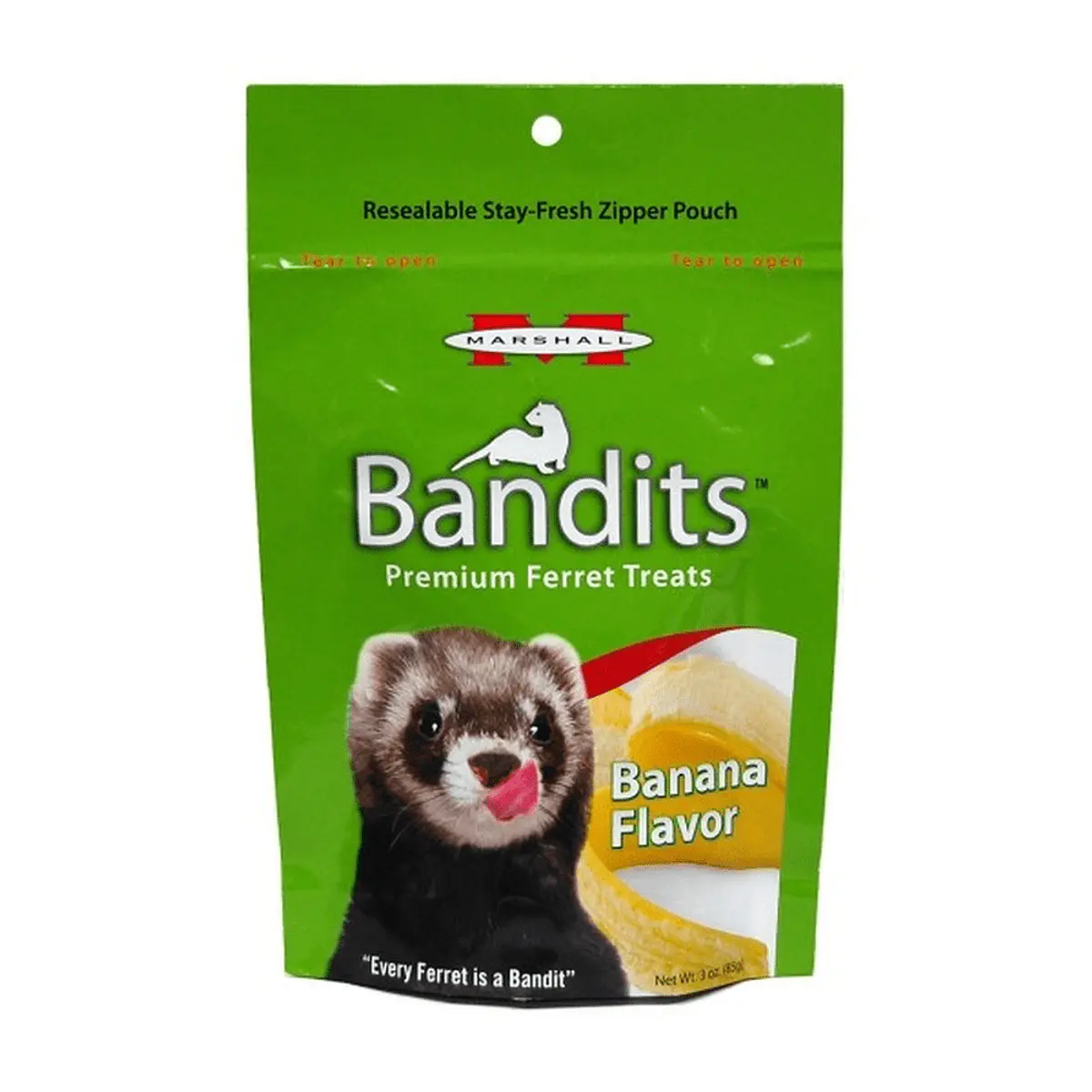 Marshall Bandits Banana 85 g – Snack para Hurones