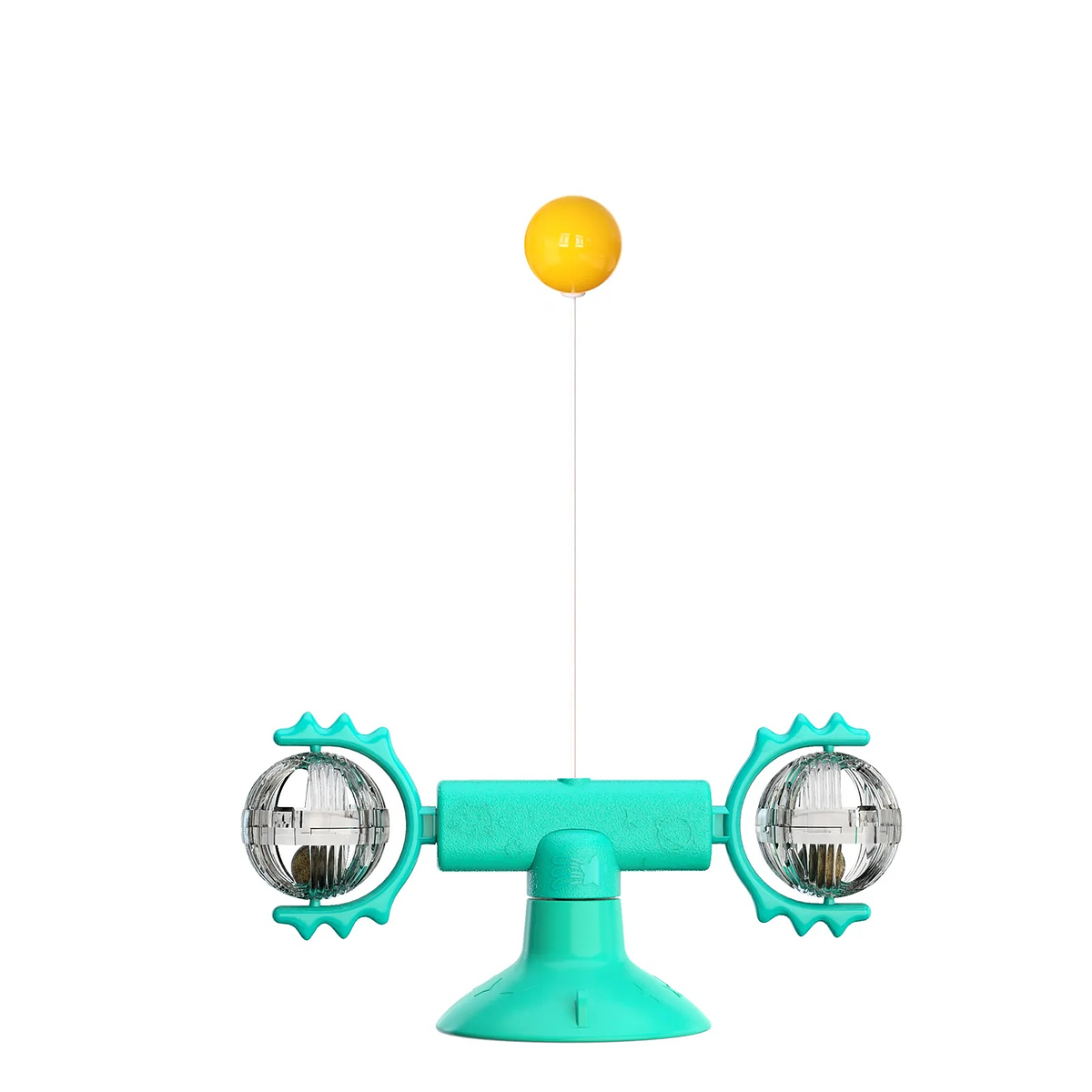 Spinner con antena y plumas Juguete color Celeste | Todo para tus michis