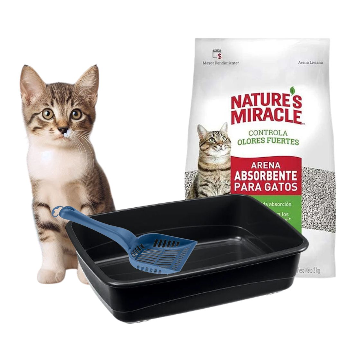 Kit Michi Inicia - Arena Natures Miracle y Arenero más Pala | Todo para ...