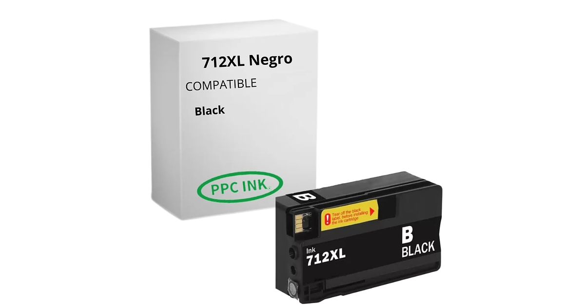 HP 712 XL Black | Tinta Plotter Alternativa | Ppc