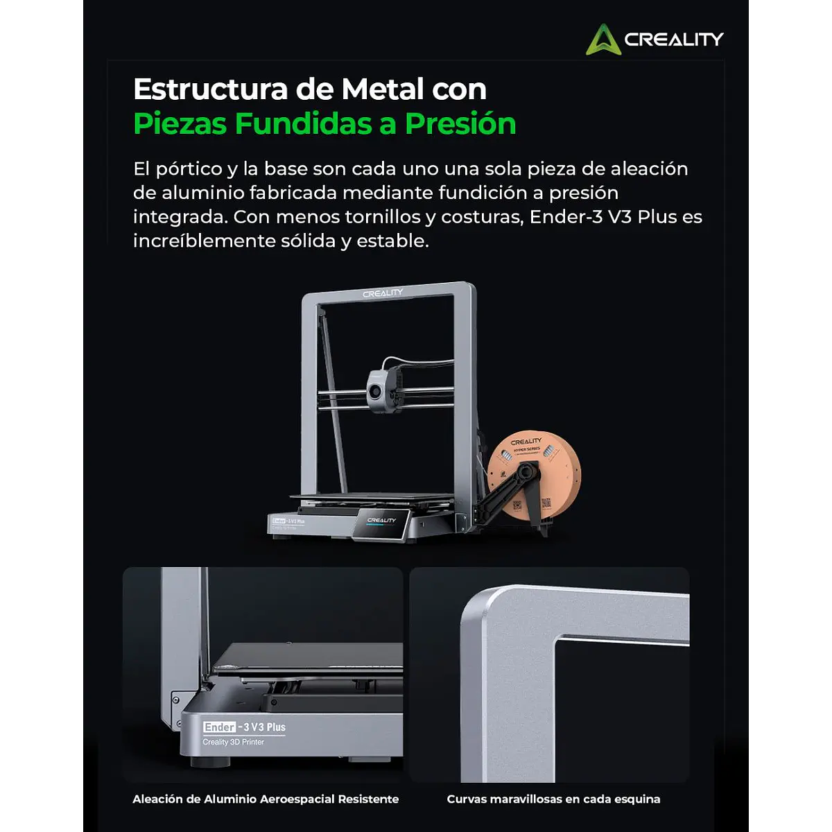 Ender-3 V3 Plus Creality | Tamaño Imp 300x300x330mm | Vel...