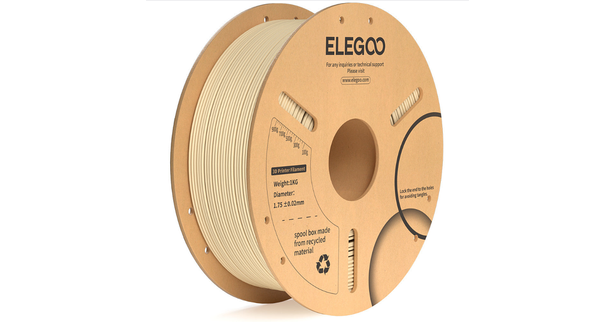 Filamento PLA Beige 1kg Elegoo | Filamentos