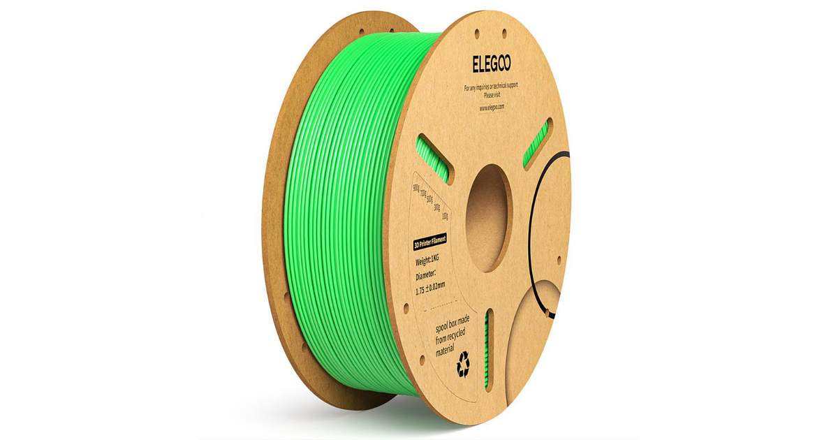 Filamento PLA Verde Neón 1kg Elegoo | Filamentos
