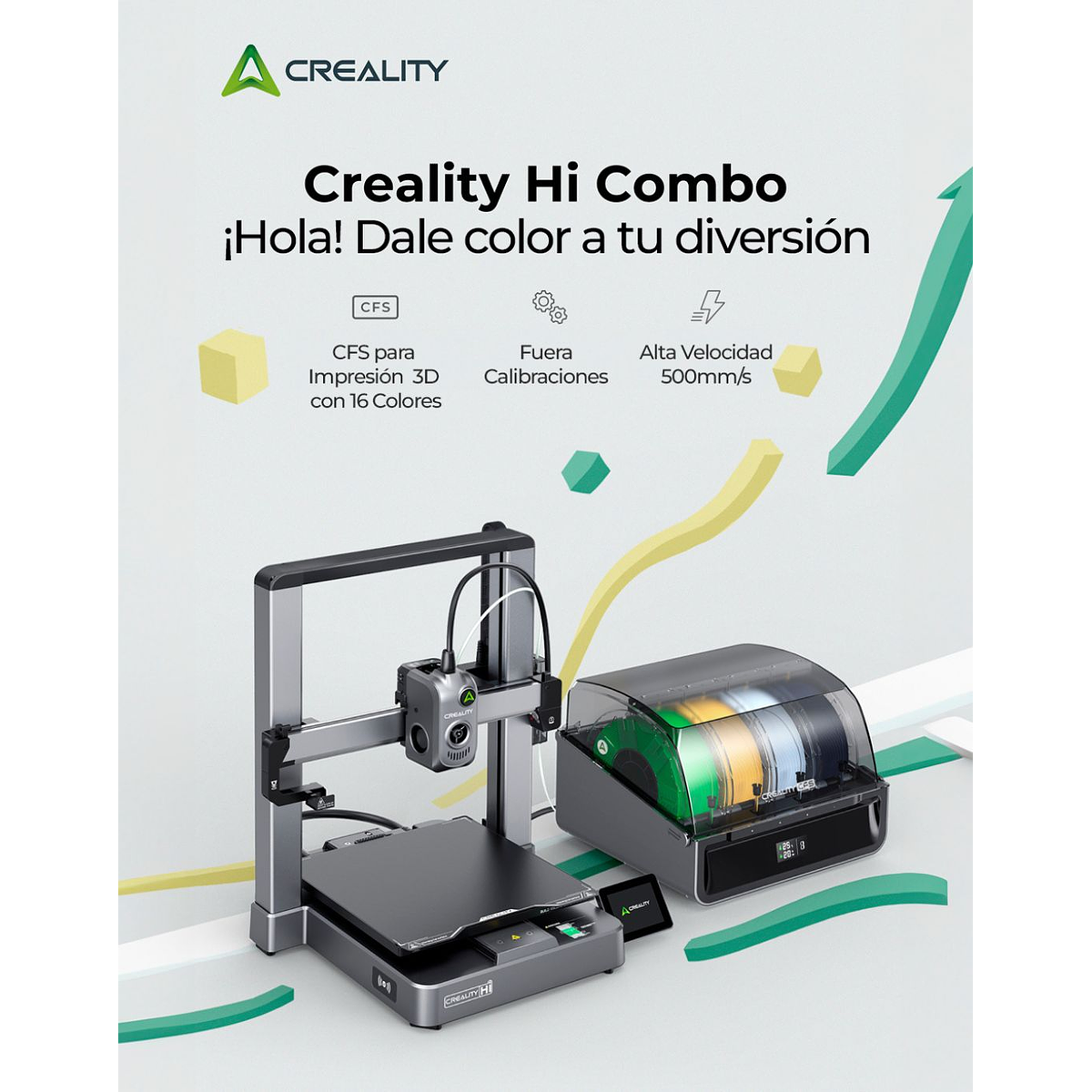 Creality Hi Combo Multicolor | Tamaño Imp 260x260x300mm