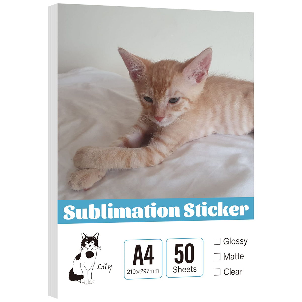 RESMA VINILO SUBLIMABLE 50 HOJAS TAMAÑO A4