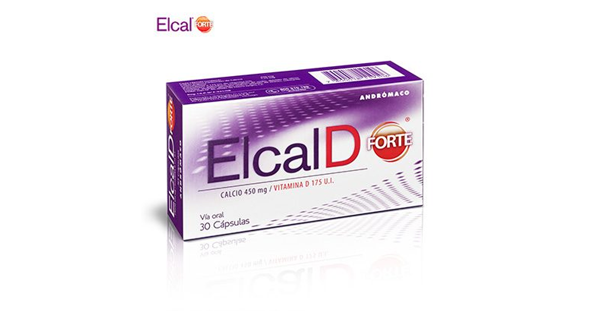 Elcal D Forte Calcio/Vitamina D3 30 Cápsulas
