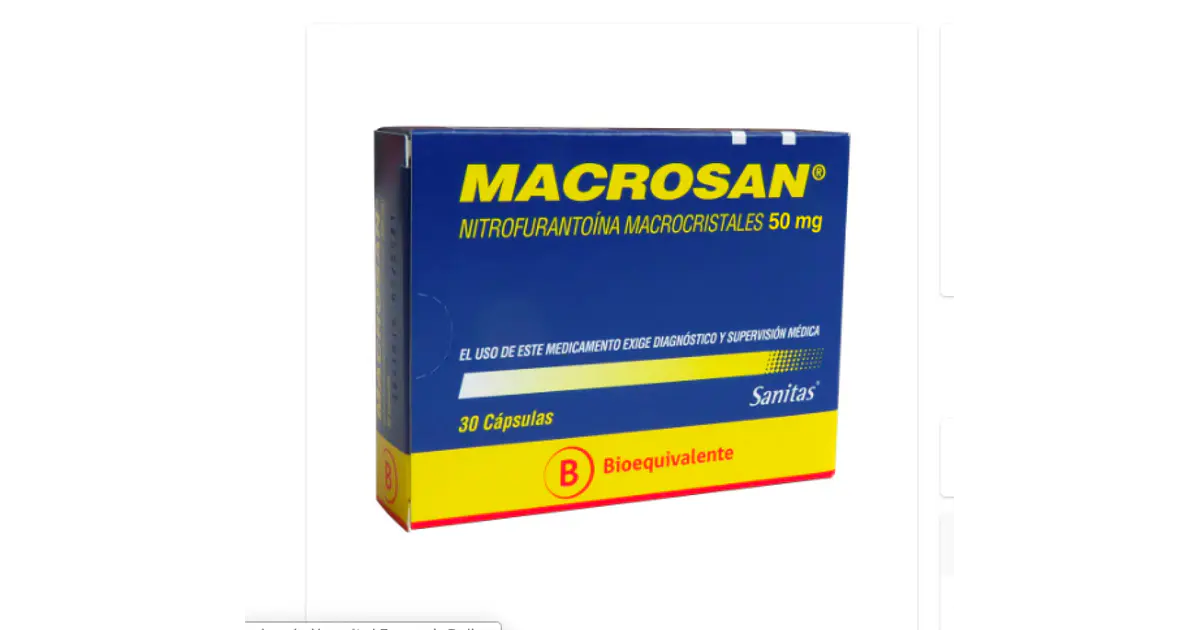 Macrosan (B) Nitrofurantoina 50Mg 30 Cápsulas