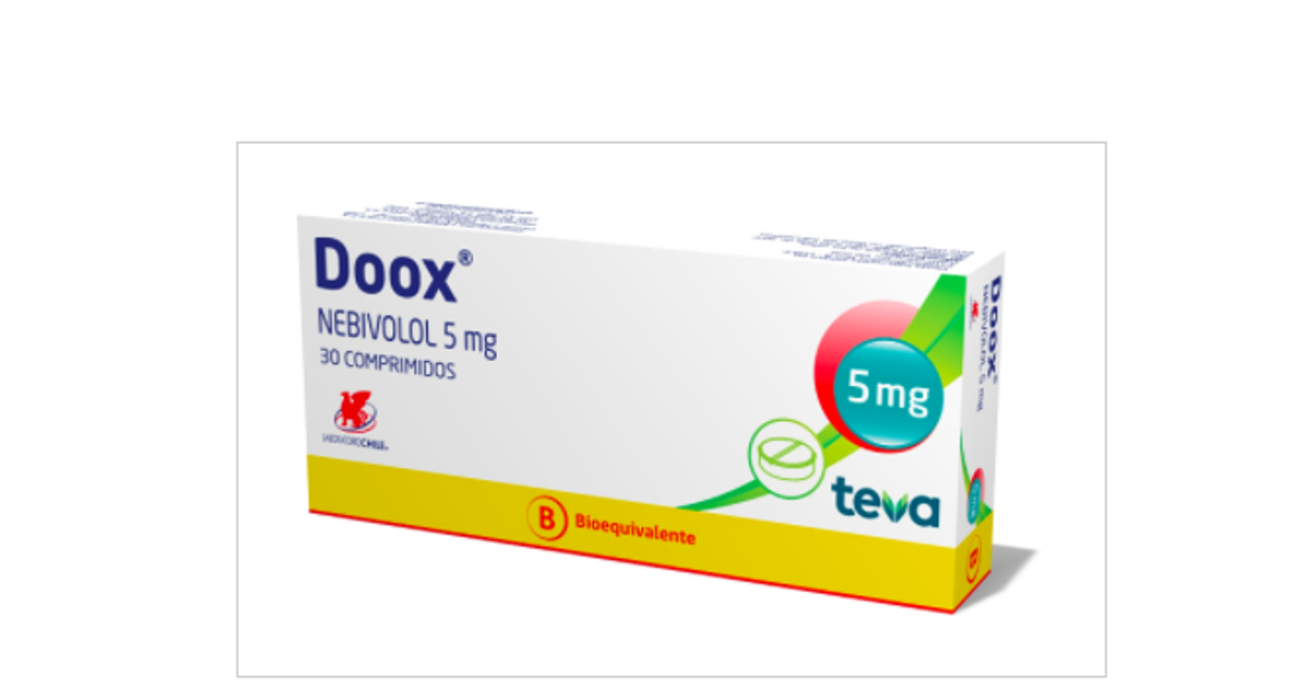 Doox (Bioequivalente) Nebivolol 5mg 30 Comprimidos
