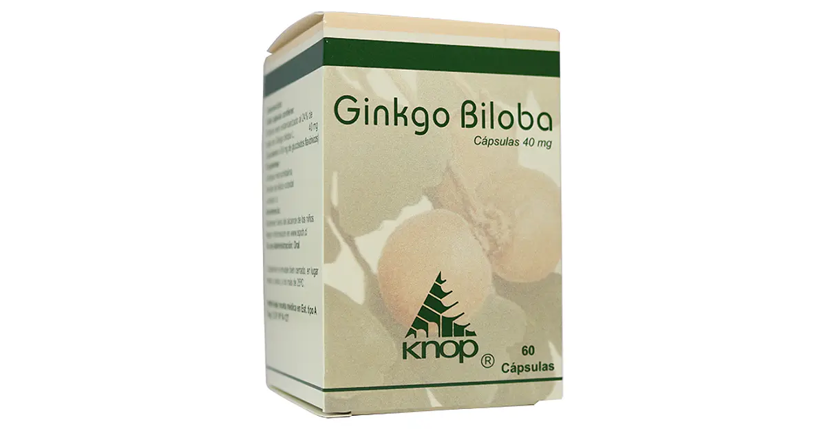 Ginkgo Biloba 40 mg 60 Cápsulas Knop