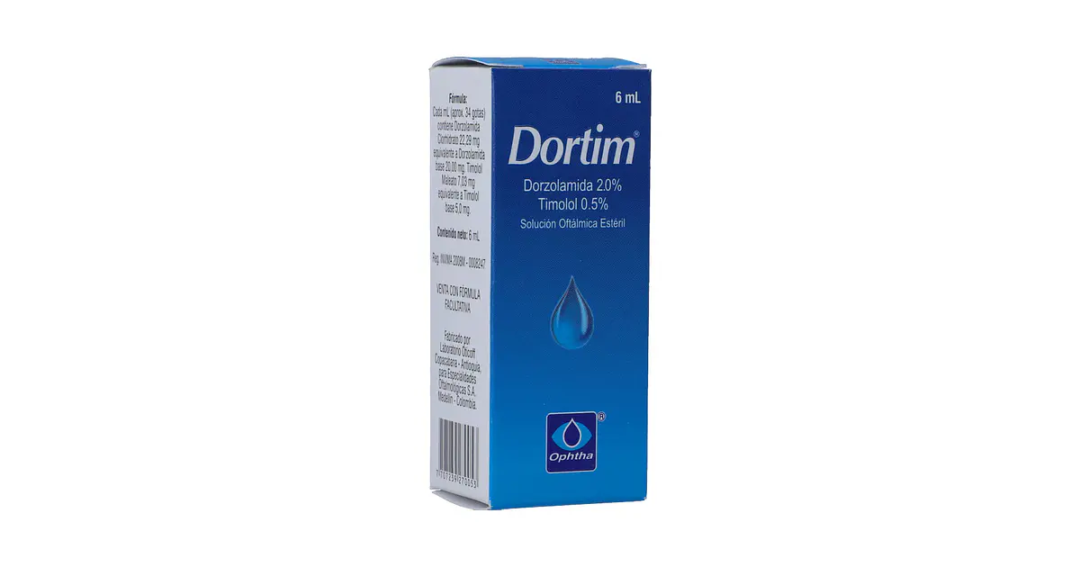 Dortim Dorzolamida / Timolol Solución Oftálmica 6 ml
