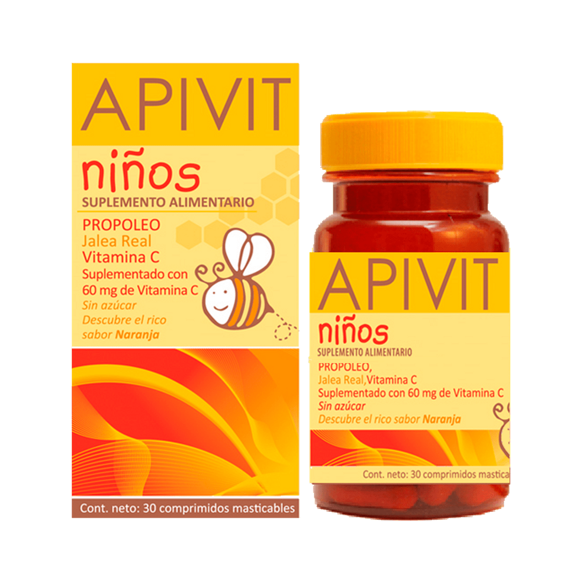 Apivit Niños 60 Mg, 30 Comprimidos Masticables