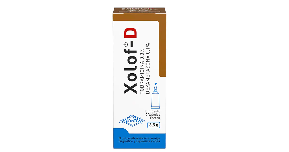 Xolof-D Tobramicina Dexametasona Ungüento oftálmico 3,5 g.
