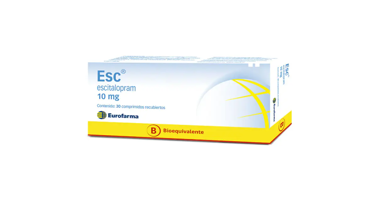 Esc (B) Escitalopram 10 mg 30 Comprimidos recubiertos.