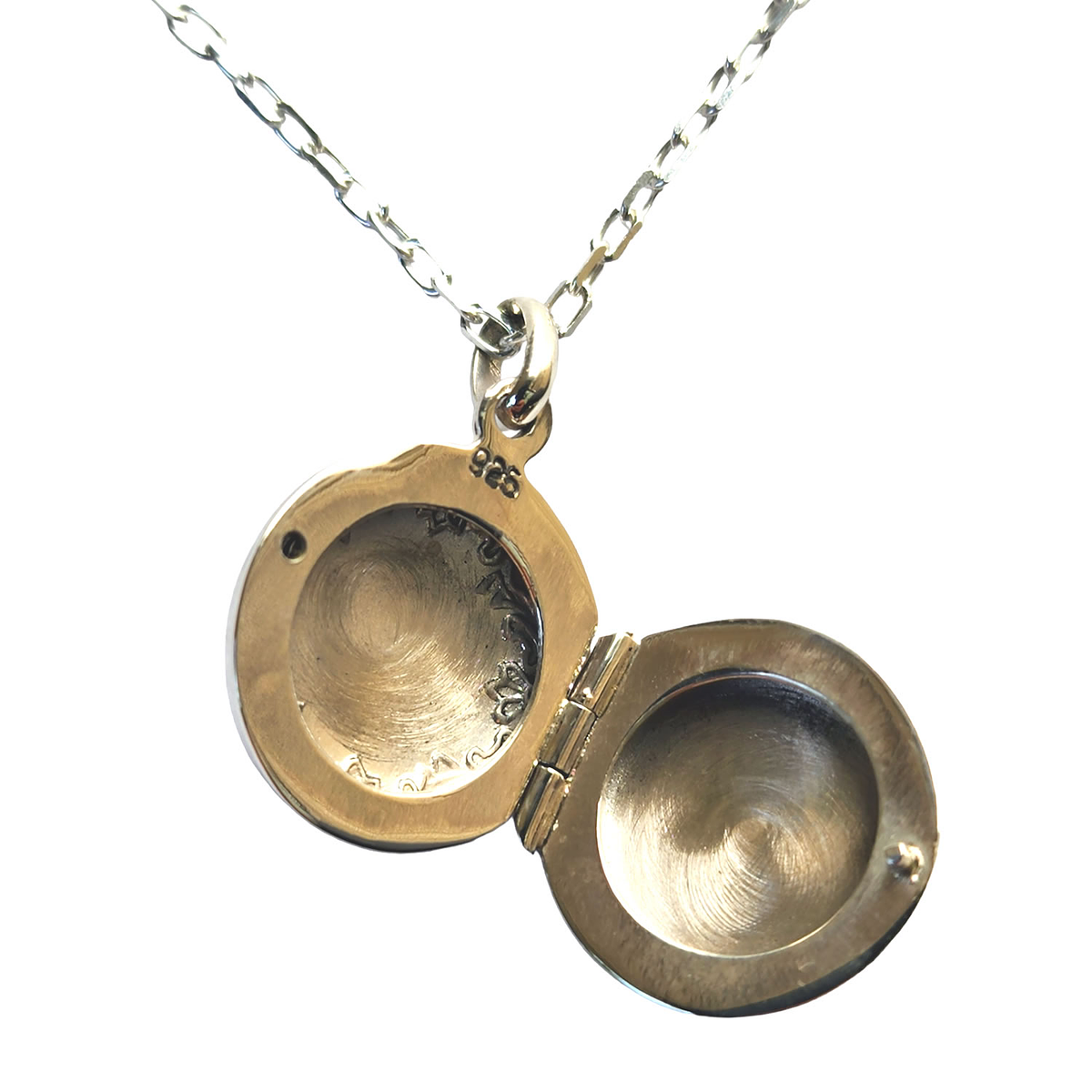 Collar Relicario Plata 925 Circular