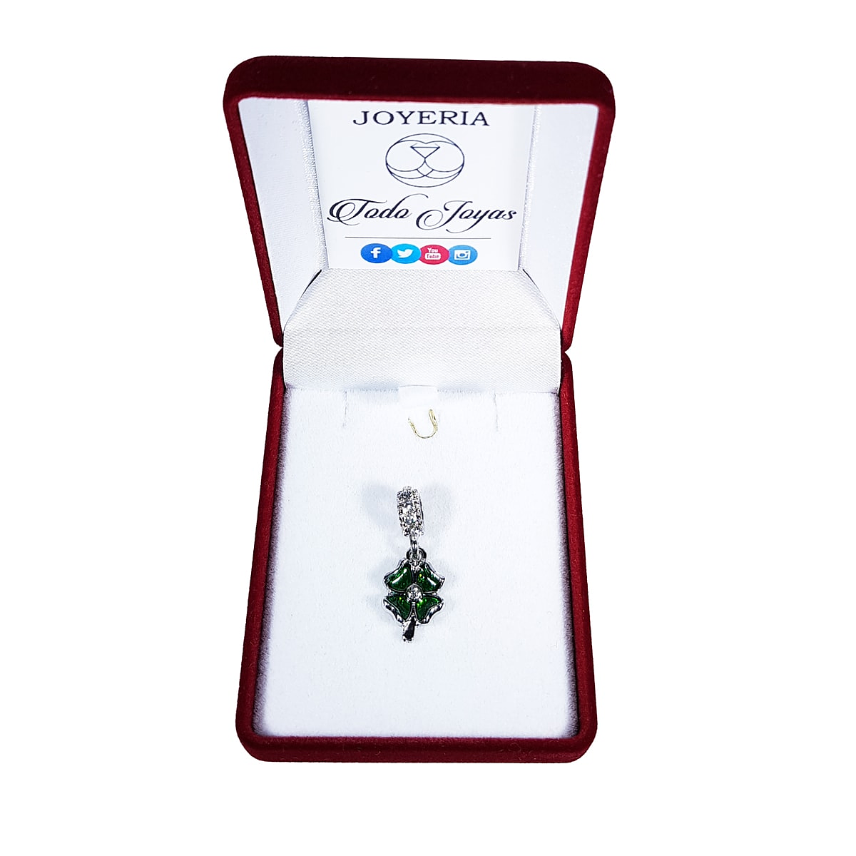 Charm Dije Trebol 4 hojas de la suerte