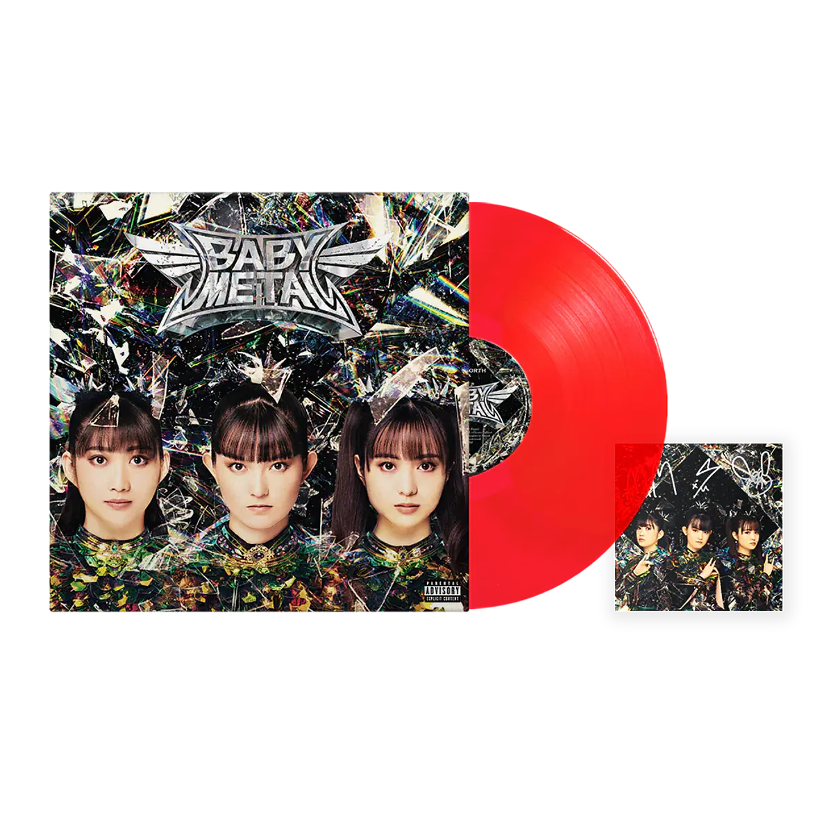 BABYMETAL METAL FORTH Alternative Cover Red Vinyl With Signe